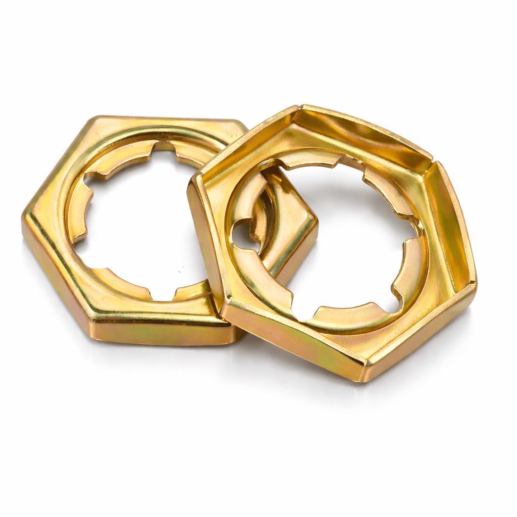 M10 Self Locking Counter Nut Steel Yellow Zinc Plated DIN 7967 Pal Type ...