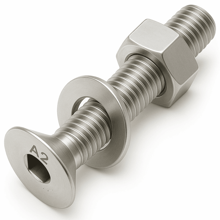 M10 x 140mm Socket Countersunk Screw, Nut & Washer (Assembled Bolt ...