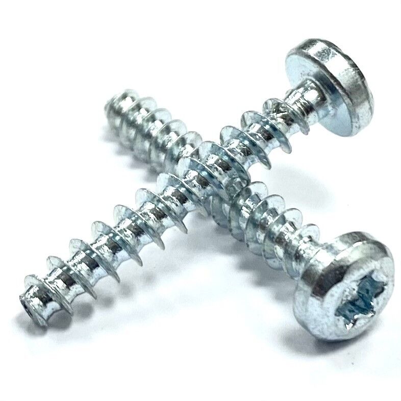 3.0 x 12mm Torx Pan Thread Forming Screws for Plastics - Bright Zinc ...