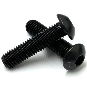 1/4-20 UNC x 1.1/4" Socket Button ASME B18.3 BLACK Stainless Steel A2 ...