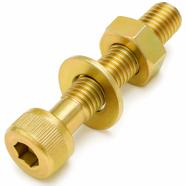 M3 x 25mm Socket Cap Screw, Nut & Washer (Assembled Bolt) High Tensile ...